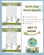 Earth Day Word Search Printable + Easy Ways To Be Eco-Friendly Dear ...