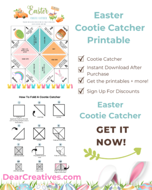 Printable Easter Cootie Catcher + Instructions - Dear Creatives