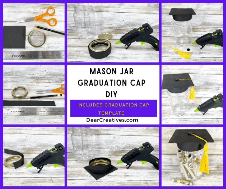 DIY Mason Jar Graduation Cap - Graduation Gift Dear Creatives