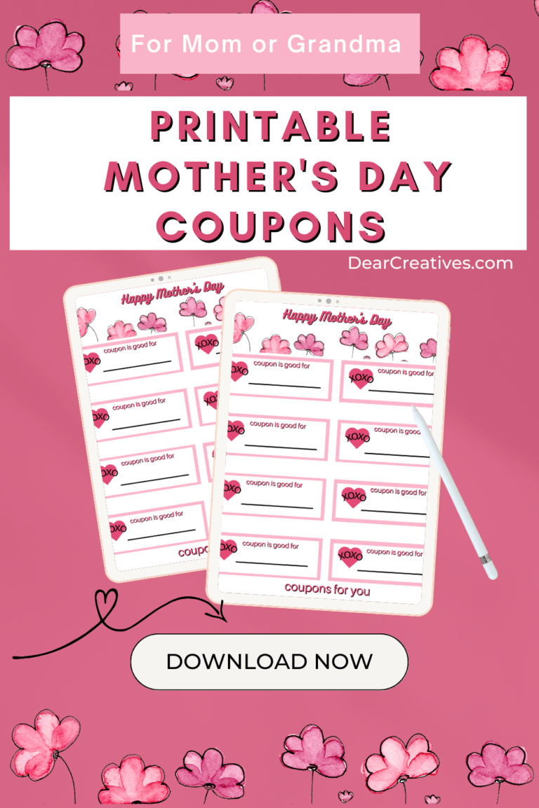 Printable Mother's Day Coupons Dear Creatives