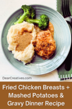 Fried Chicken Breasts Mashed Potatoes And Gravy! Winner, Winner Chicken ...