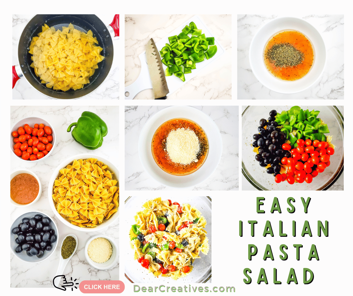 Italian Pasta Salad Easy, Quick & Delicious! Dear Creatives