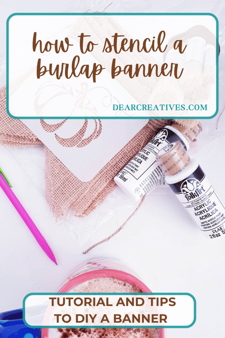 How To Stencil a Banner DIY Pumpkin Banner Dear Creatives