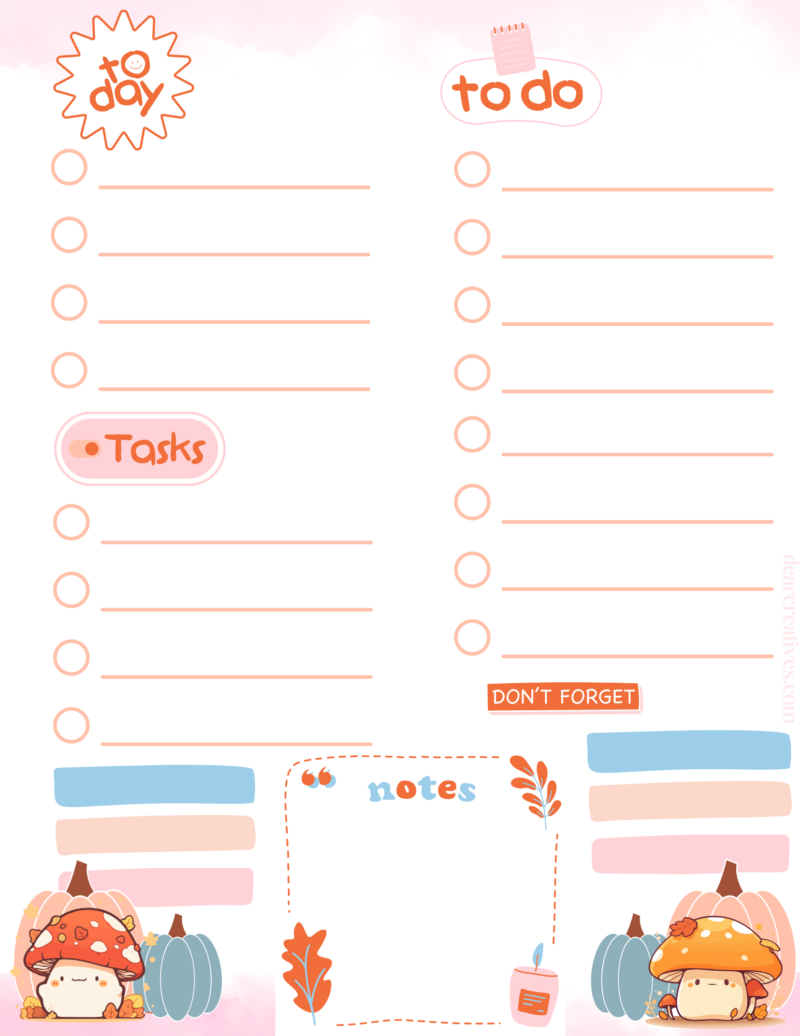 To Do List Printable "Supercharge Your Productivity!" Dear Creatives