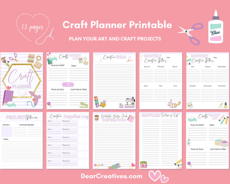 Craft Planner Printable - Dear Creatives