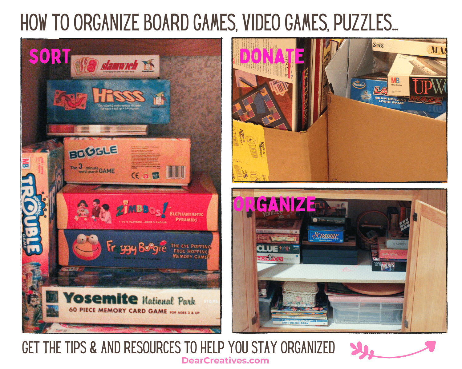 How To Organize Board Games and Video Games Dear Creatives