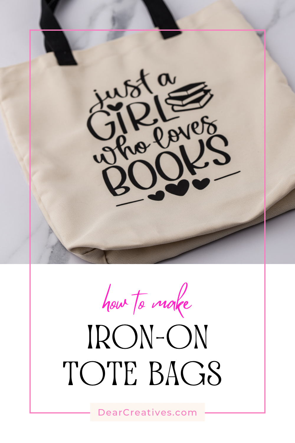 DIY Iron-On Tote Bag - Cricut Iron On Tote Bag DIY Dear Creatives