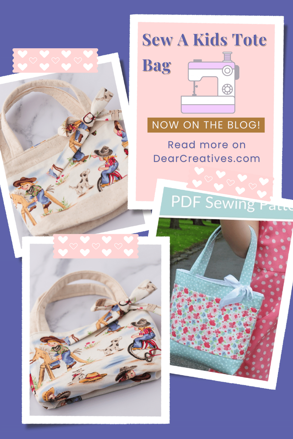 Tote Bag For Kids Sewing Pattern Dear Creatives