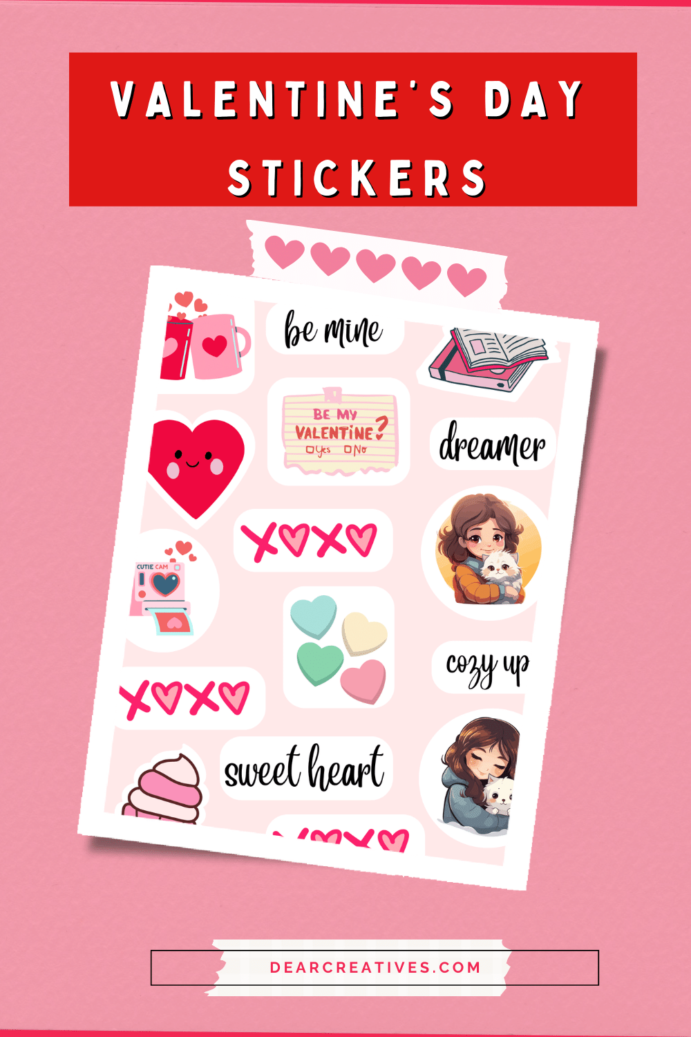 Valentine's Day Stickers Cricut Printable File - Print Then Cut Dear ...