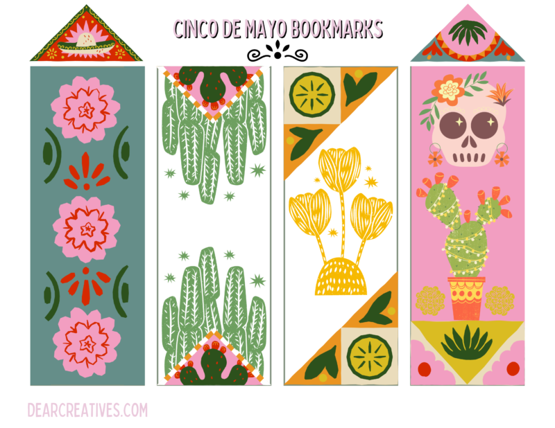 Cinco de Mayo Bookmarks - Free Printable Bookmarks! Dear Creatives