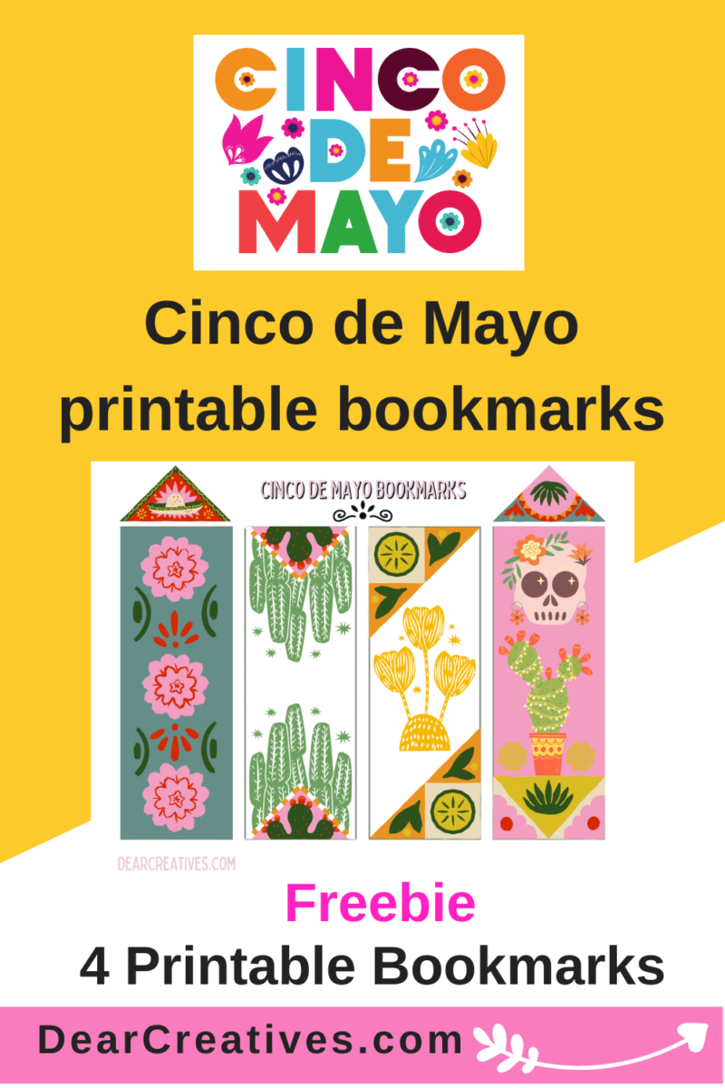 Cinco de Mayo Bookmarks - Free Printable Bookmarks! Dear Creatives