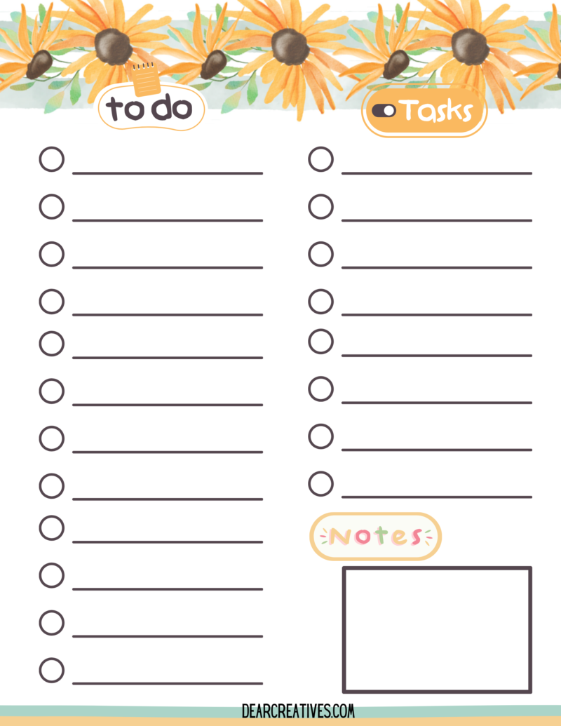 To Do Checklist Printable To Boost Your Productivity Dear Creatives