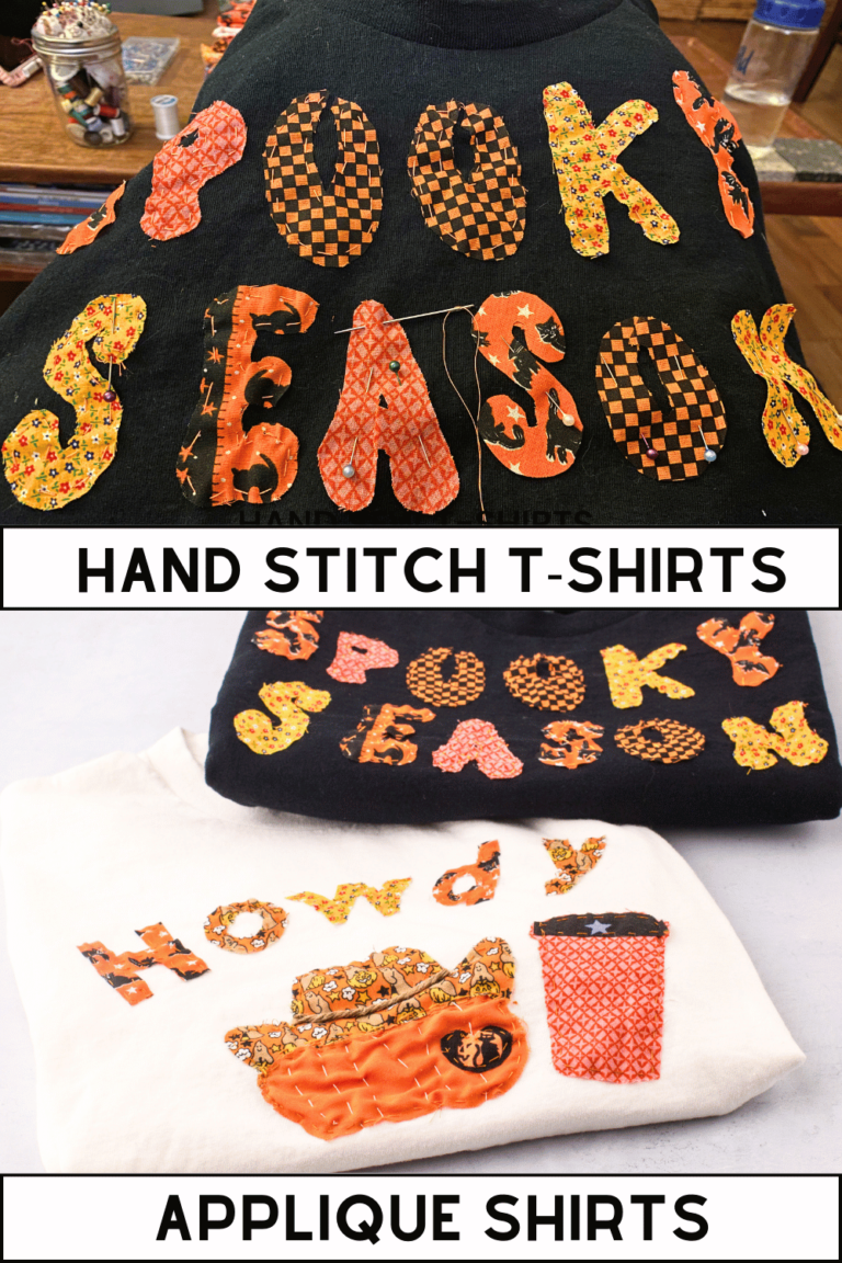 Applique Shirts - Hand Stitch Shirts DIY Craft Dear Creatives