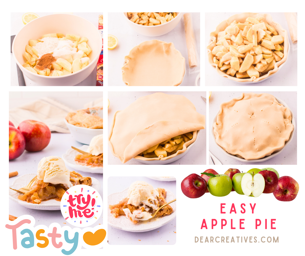 Easy Apple Pie Recipe Dear Creatives