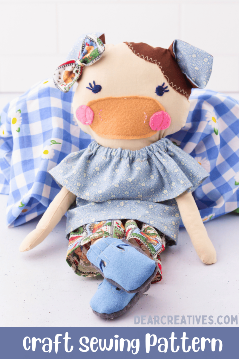 Cow Doll Sewing Pattern Review Adorable Etsy Patterns Dear Creatives