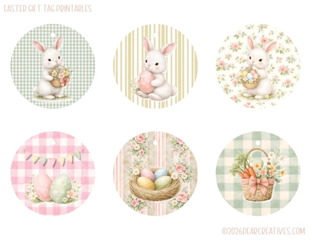 Printable Easter Gift Tags – Bunny & Easter Designs - Dear Creatives